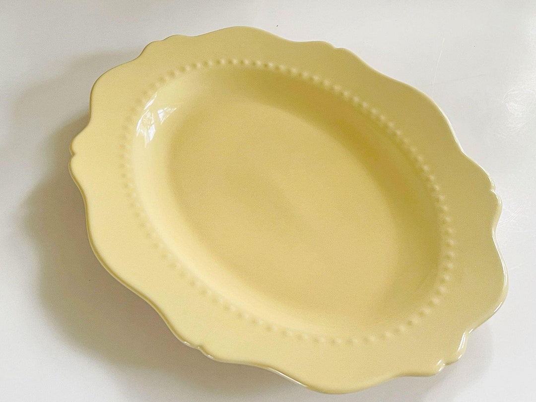 Southern Living Hospitality Butter Yellow Large Oval Platter / 17" Oval ...