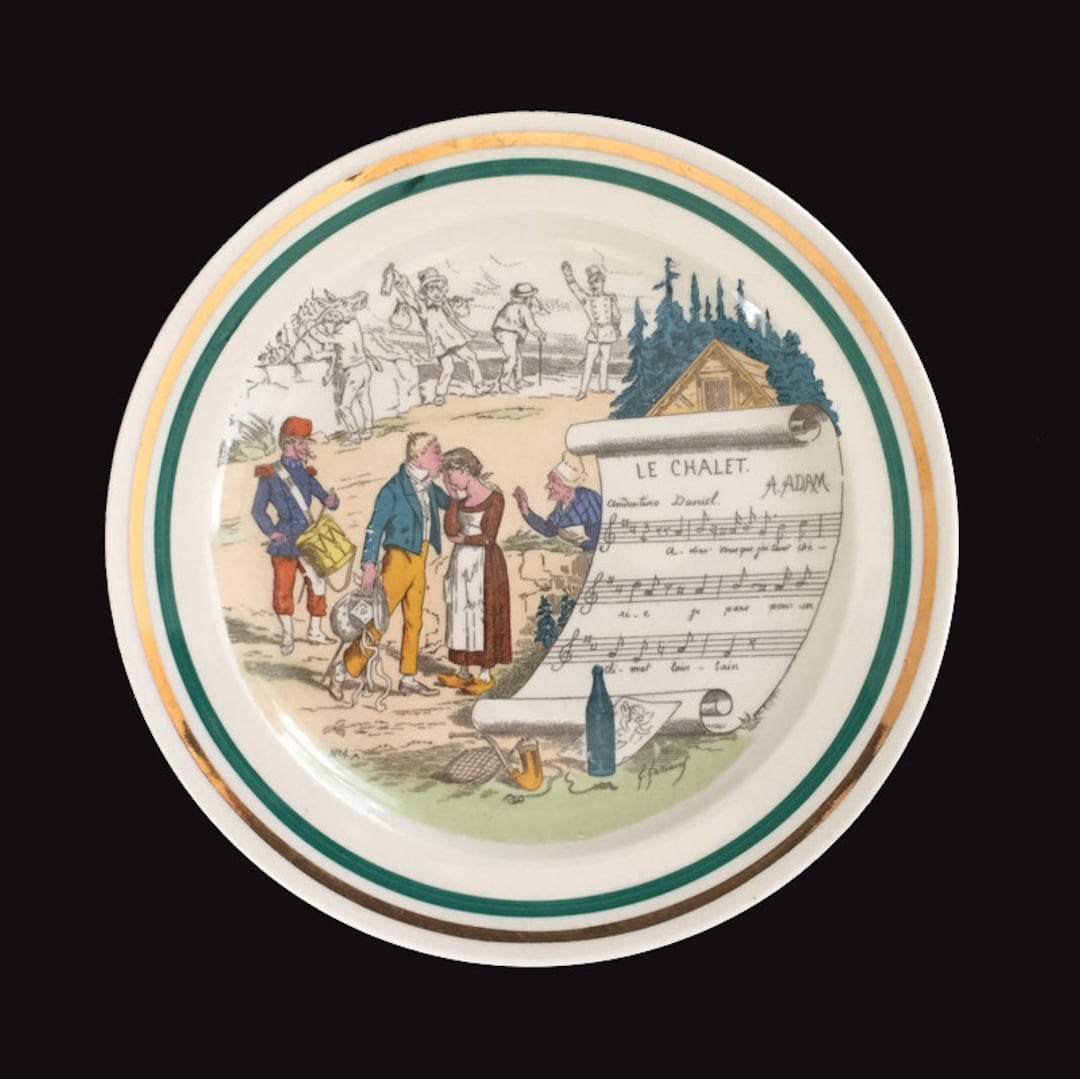 3 Limoges French Opera Plates Les Noces De Jeannette / Limoges Plates ...
