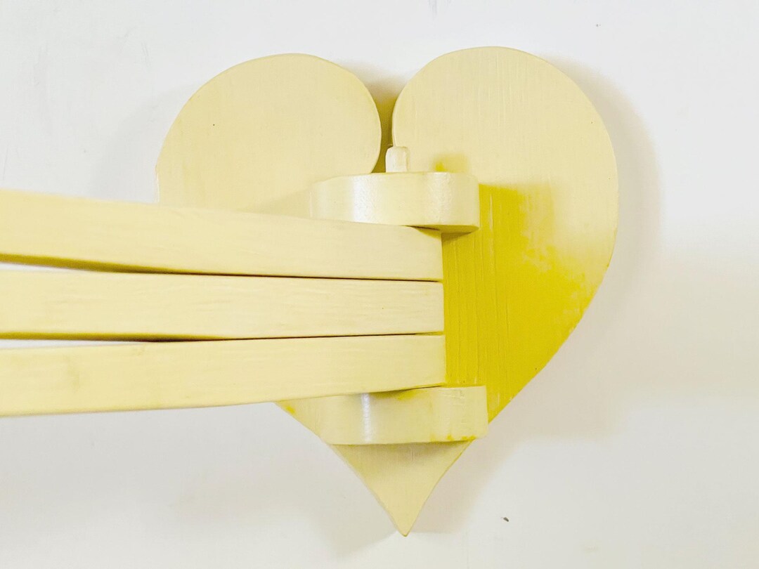 Swing Arm Wood Drying Rack Soft Yellow / 3 Arm Wood Drying Rack / Wood ...