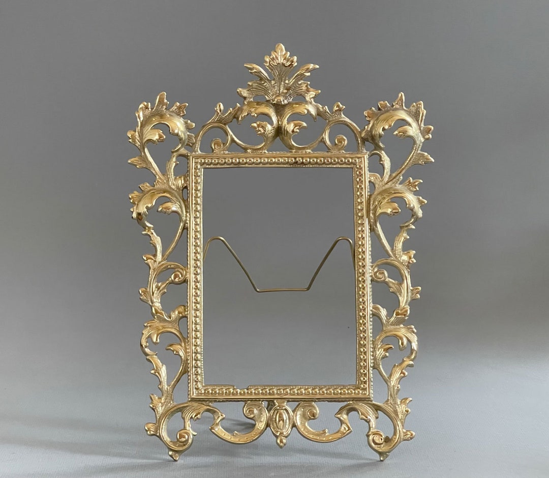 Virginia Metalcrafters Brass Frame for Mirror or Photo With Easel ...