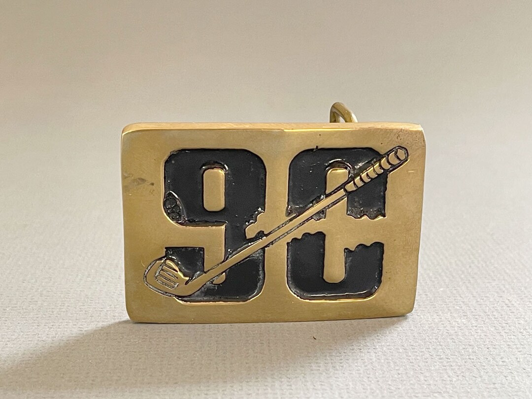 Solid Brass Golf Belt Buckle / Vintage Enamel and Brass Golf Belt ...