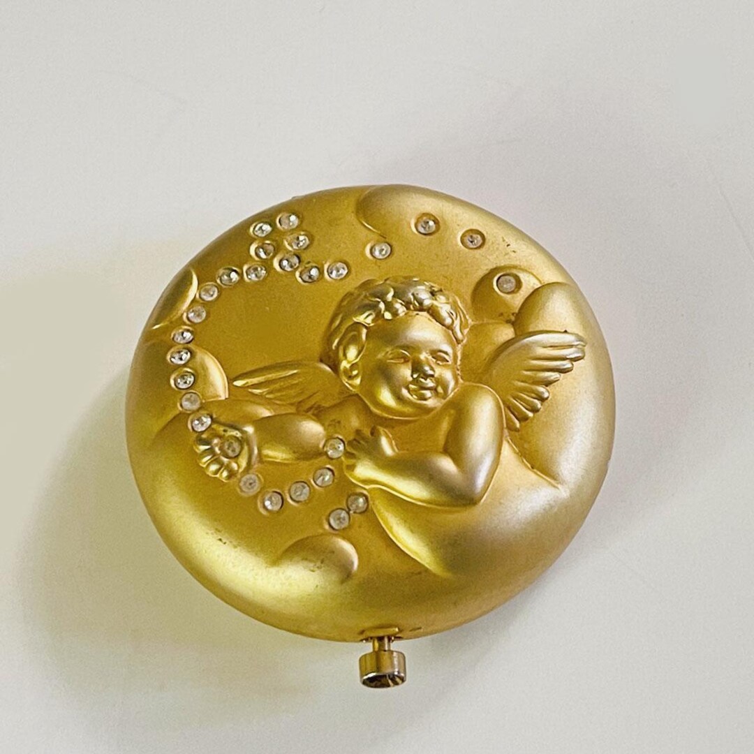 Estee Lauder Lucidity Angel Powder Compact / Gold Tone April Angel - Etsy