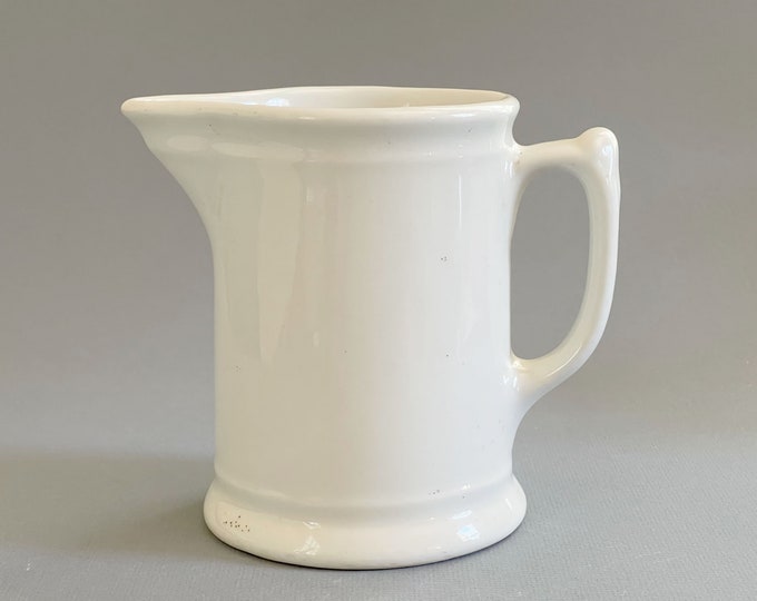 Ironstone Milk Pitcher / Vintage Ironstone Water Jug / White Tankard ...
