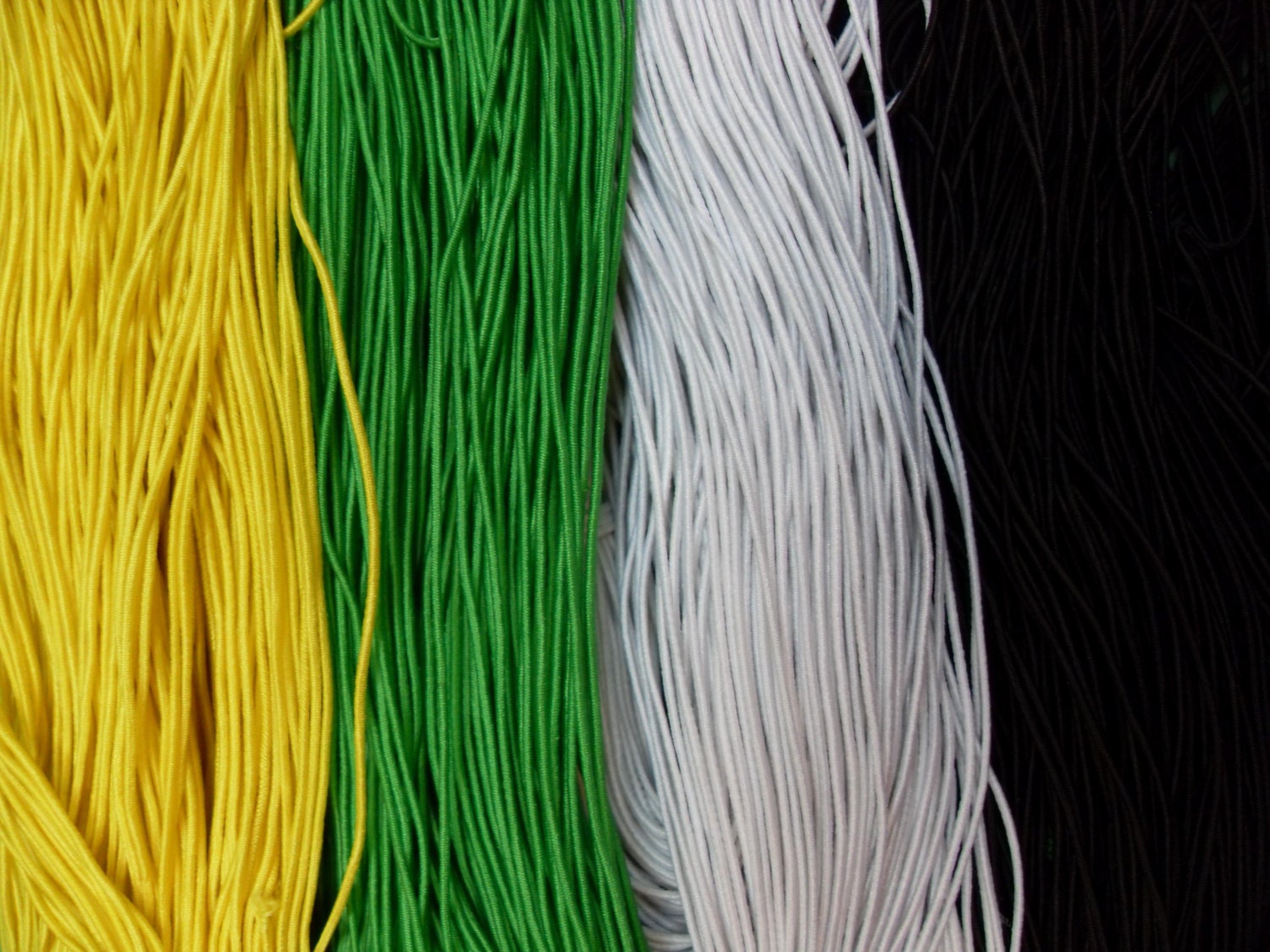 24 metre Bundle of 1mm Coloured Elastic Cord in Black | Etsy