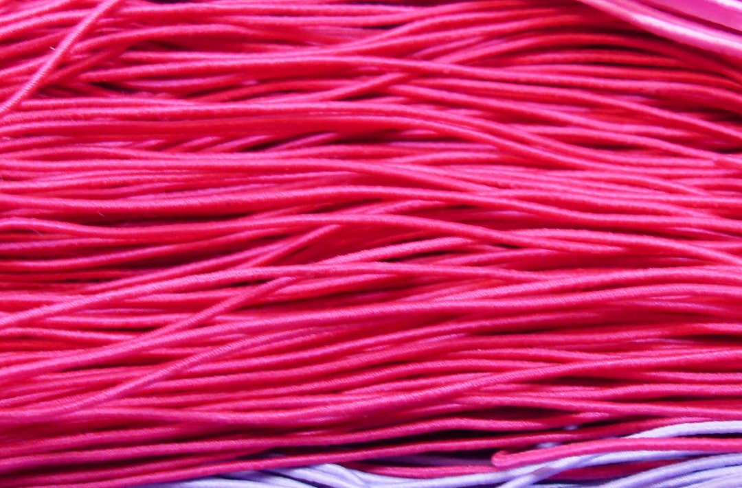 24 Metre Bundle of 1mm Coloured Elastic Cord in Pinky Red - Etsy