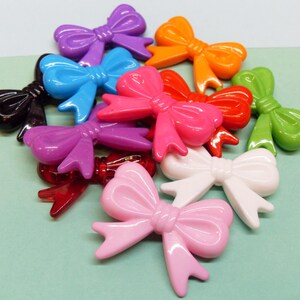 5x Huge 45mm Kawaii Lolita Bow Beads or Bowknot... You Choose Colour ...