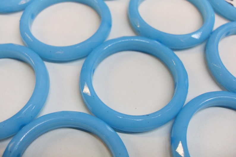10x 35mm Blue Round Faceted Disc Shaped Resin Beads Pull Loop - Etsy