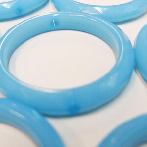 10x 35mm Blue Round Faceted Disc Shaped Resin Beads Pull Loop O - Etsy