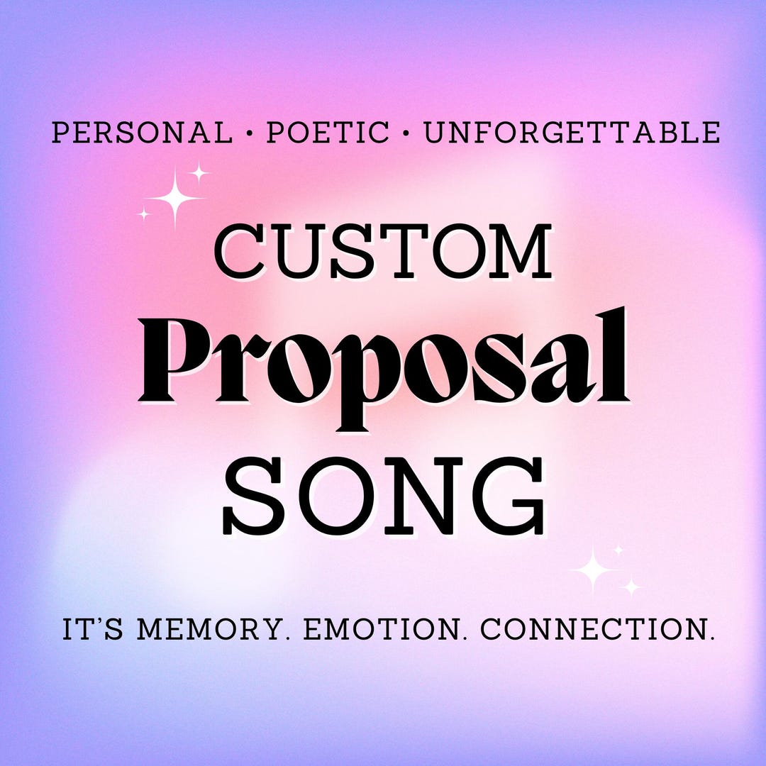 Custom Proposal Song With Your Story | Romantic Gift for Engagement or ...