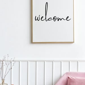 Poster di benvenuto elegante e moderno per ambienti professionali ...