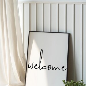 Poster di benvenuto elegante e moderno per ambienti professionali ...