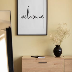 Poster di benvenuto elegante e moderno per ambienti professionali ...