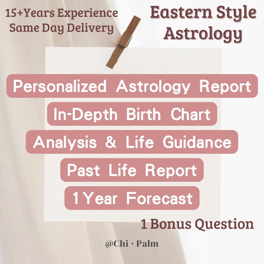 In-depth Astrology Birth Chart & Past Life Report + 1-year Forecast ...