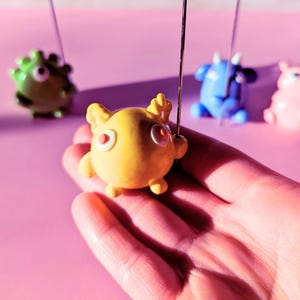Cute Clay Photo Holder Desk Buddy Little Monsters Home Decor Stocking ...