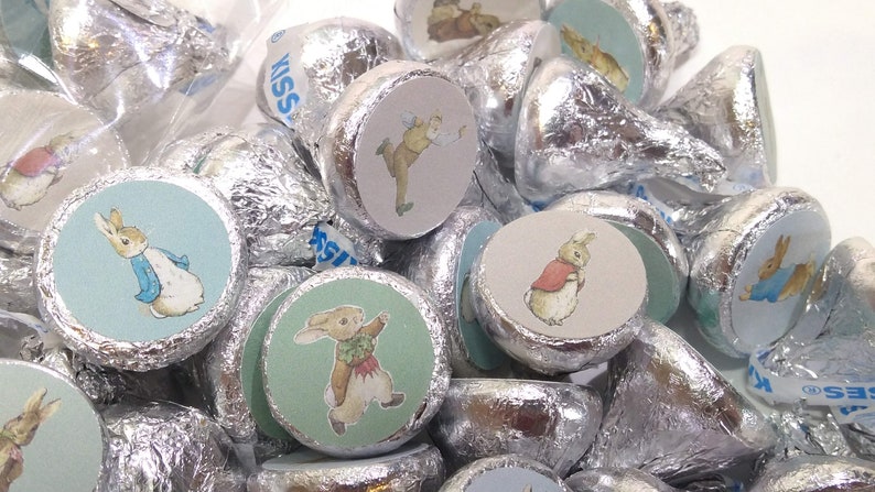 Peter Rabbit CHOCOLATE KISS Stickers Favor Stickers Candy - Etsy