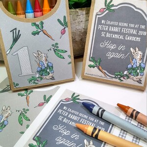 NEW Peter Rabbit Custom Crayon Box Party Favor Kit Peter Rabbit Beatrix ...