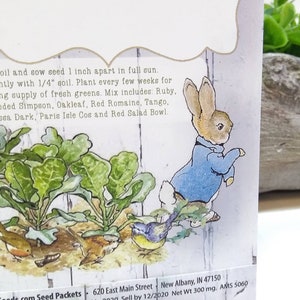 PETER RABBIT Filled Seed Packet Favors - Gourmet Lettuce Mix - by the ...