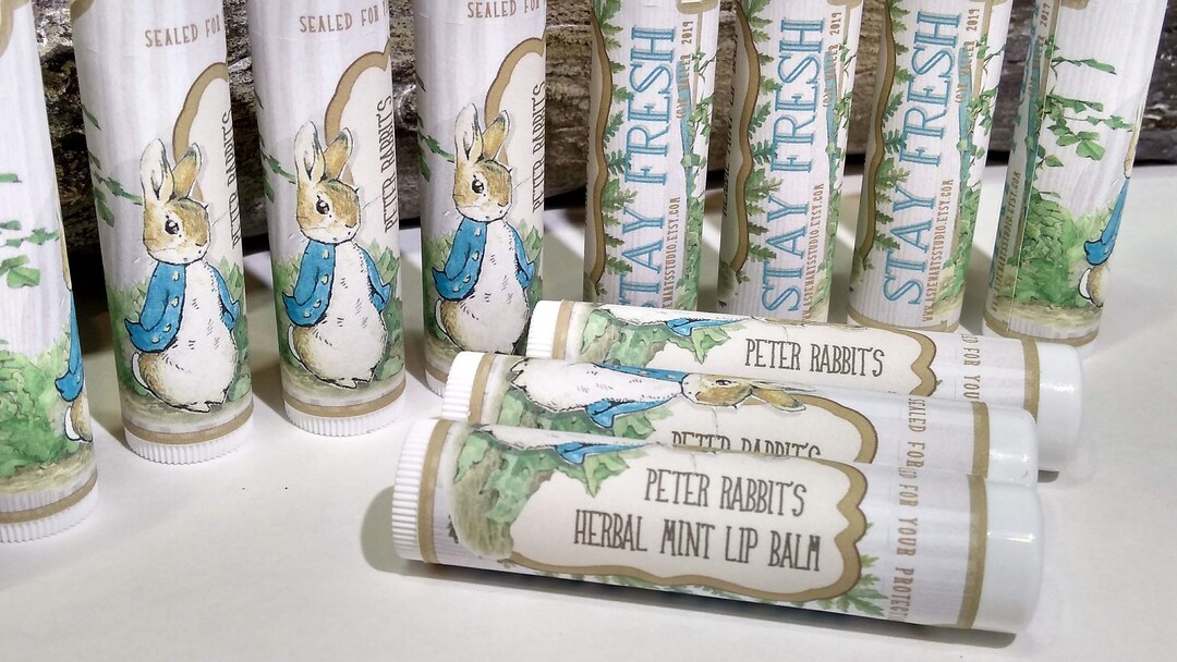 Peter Rabbit Herbal Mint LIP BALM - Peter Rabbit Beatrix Potter Shower ...