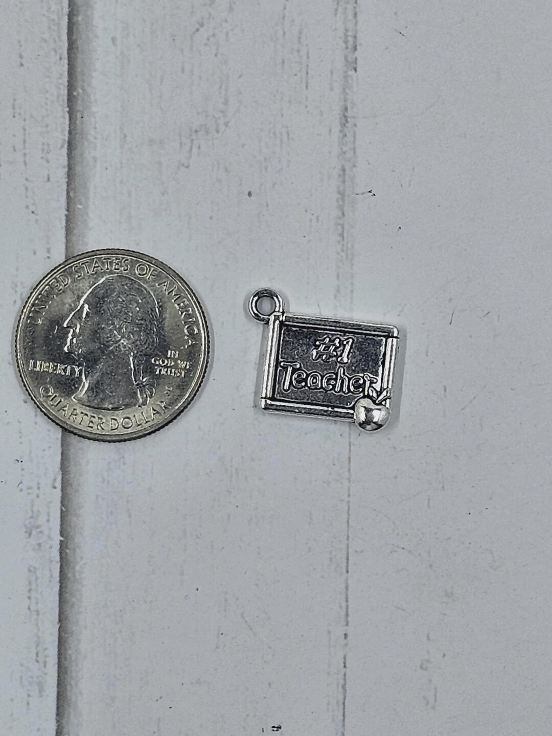Number 1 Teacher Charm - Etsy