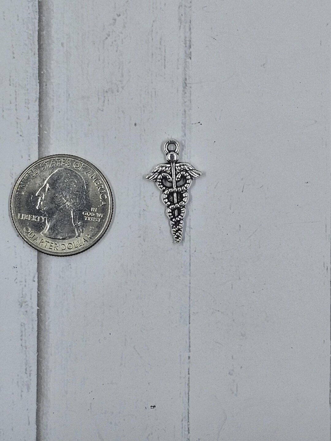 Caduceus (medical Sign) Charm - Etsy