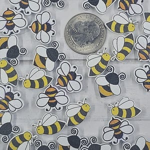 Lot of 30 Wooden Bees Beads - Etsy