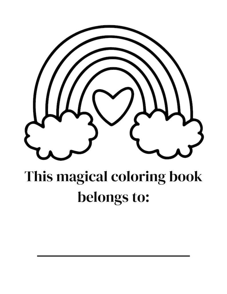 Unicorn Coloring Book for Kids –20 Printable Pages – Cute Magical ...