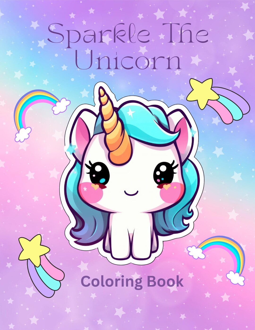 Unicorn Coloring Book for Kids –20 Printable Pages – Cute Magical ...