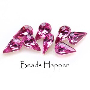 8x4.8mm SWAROVSKI Rose Pink Pears Pear Crystals, 8x4.8 Pears, Austria ...
