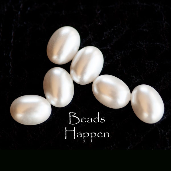 Flat Pearl Beads - Etsy