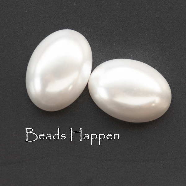 Oval Faux Pearls - Etsy