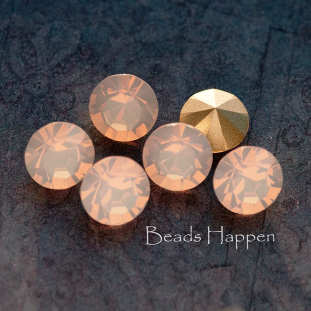 39ss Rose Opal Rosewater Opal Chatons, 39ss Rhinestones, Round Glass ...