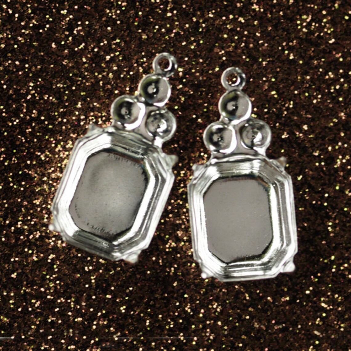 Multi Stone Setting 12x10mm Octagon Setting Sterling Silver | Etsy