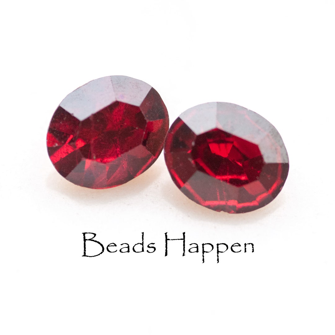 12x10mm SWAROVSKI Oval Oriental Ruby Red Crystals Stones Gems Jewels ...