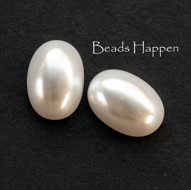 14x10mm Oval White Pearl Cabochons Cabs Cabochon Cab, Smooth Tops, Flat ...