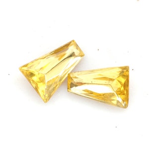 VINTAGE 18x13mm Jonquil Yellow Keystone Glass Stones, 18x13mm Keystone ...