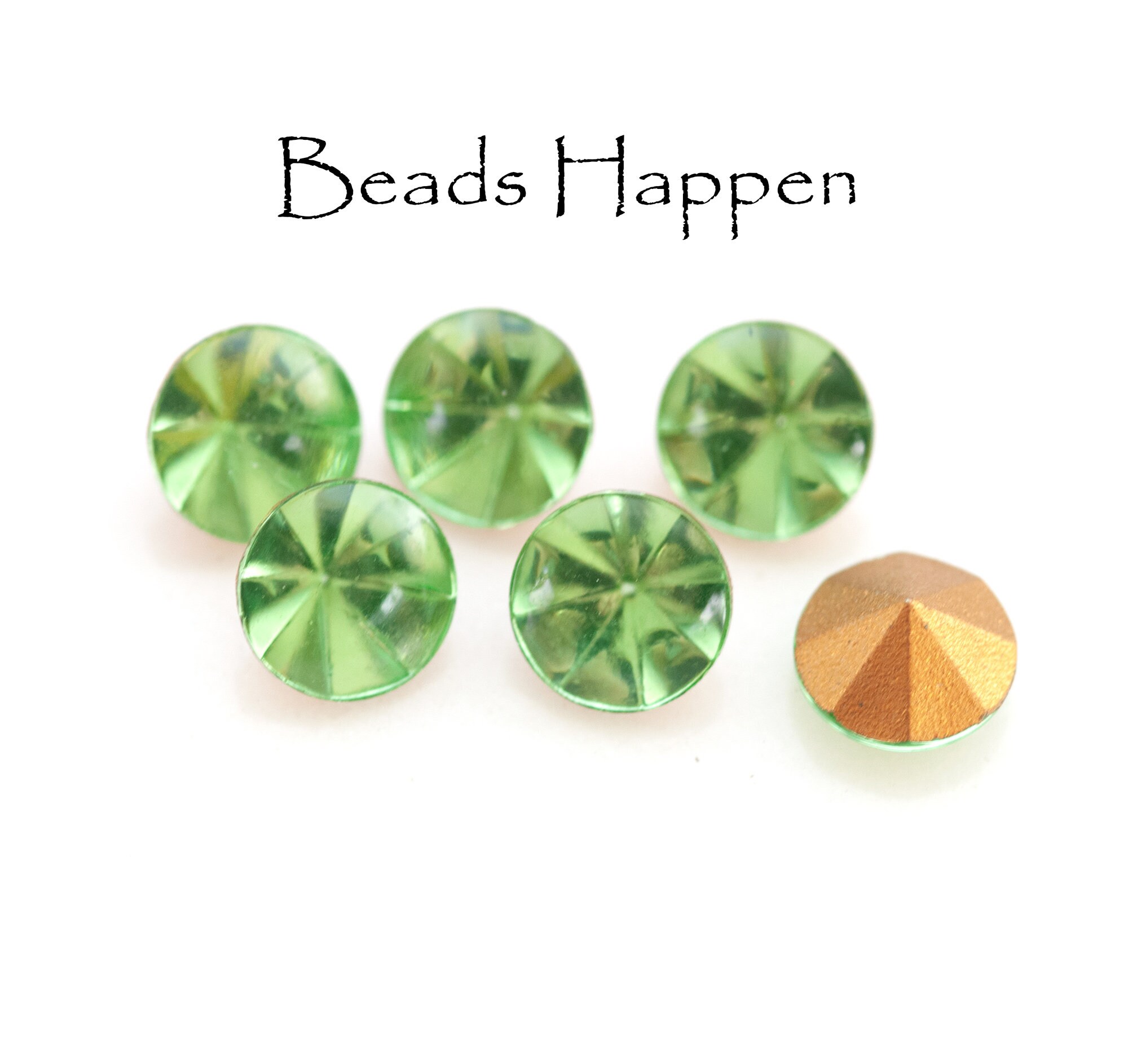 Swarovski 39ss Smooth Top Chatons Vintage Peridot Green | Etsy