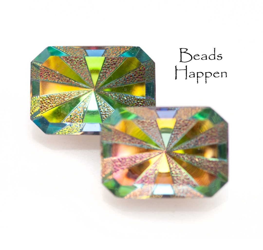 18x13mm Radiating Starburst Vitrail Medium Octagon Glass Gems - Etsy
