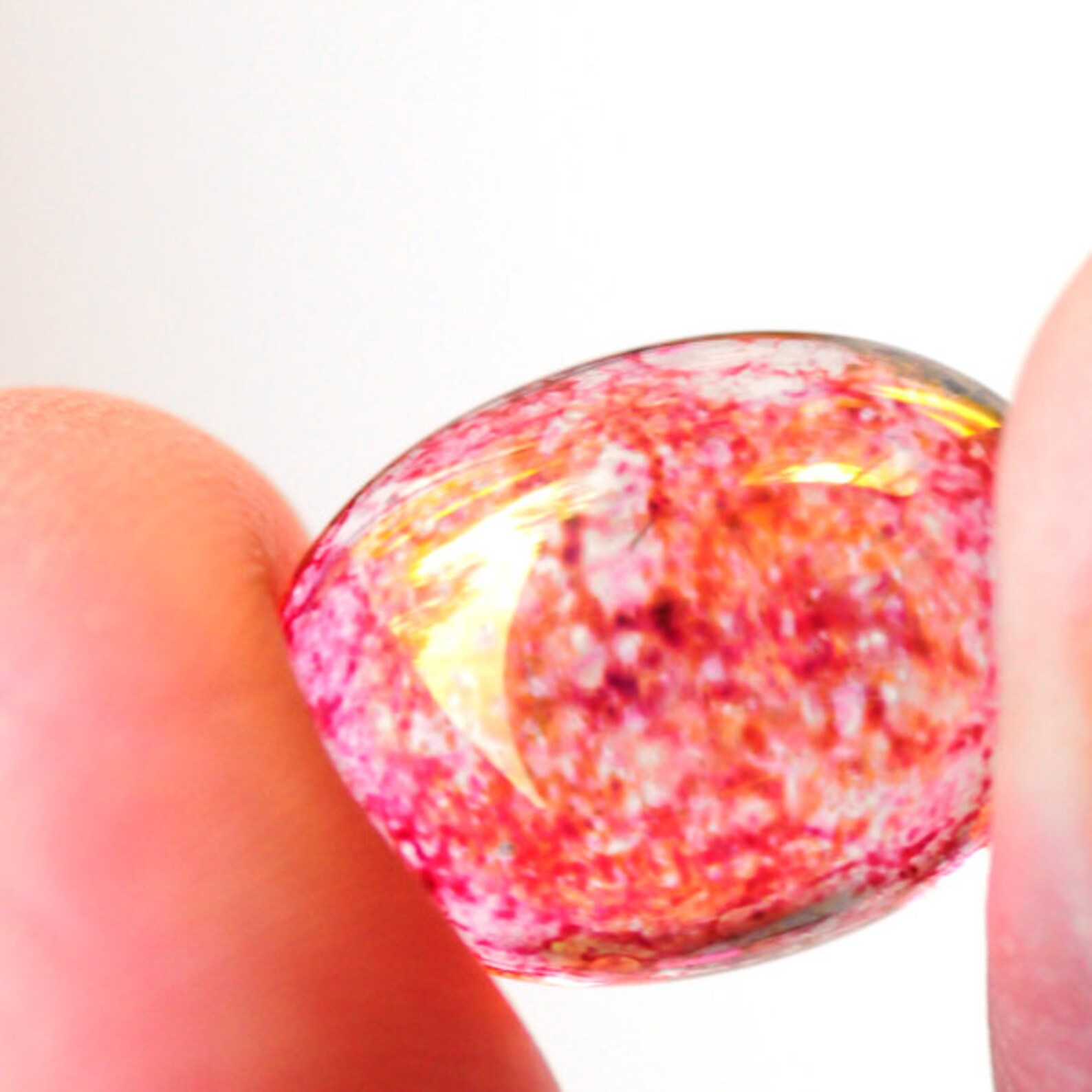 UNUSUAL 18x13 Pink Rose Cabochons Cabs Cabochon With GOLD - Etsy