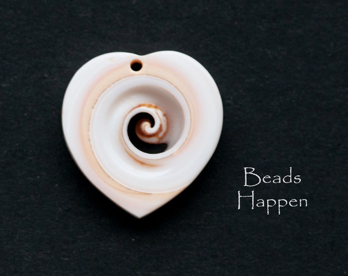 LAST ONE: Fabulous 22mm Shell Heart Pendant, Heart Pendant, Shell Slice ...