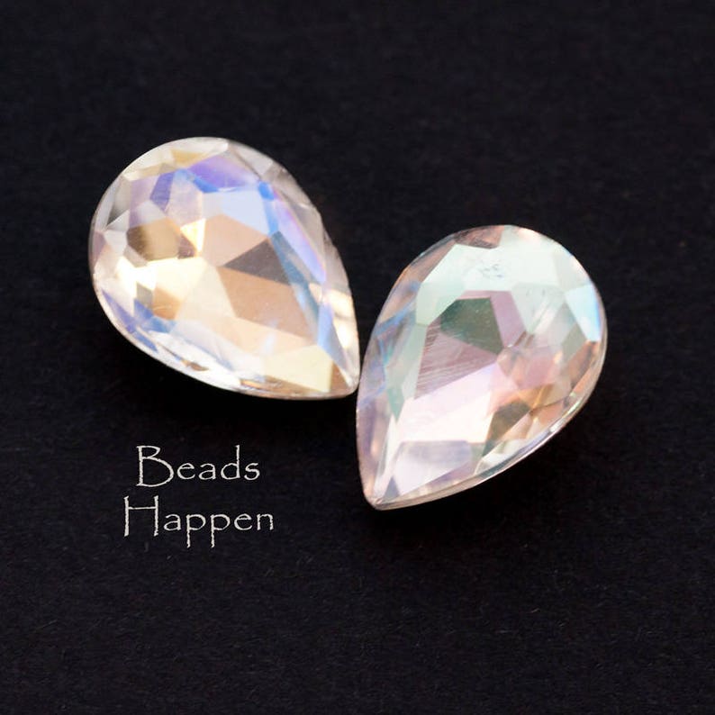 14x10mm Pear Crystal AB Glass Jewels Crystal AB Pears 14x10 - Etsy