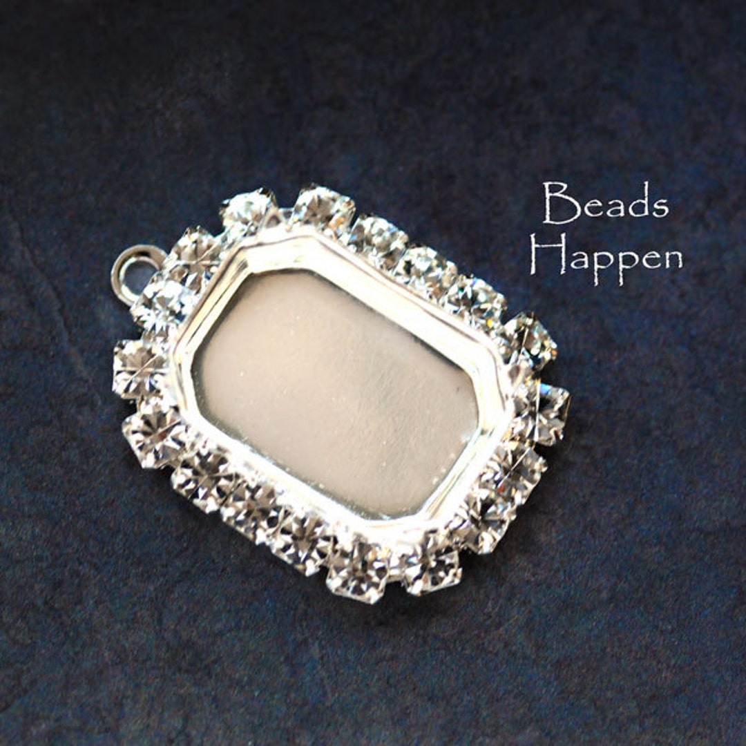 Sensational 18x13mm Octagon Jewel Stone Setting With SWAROVSKI - Etsy