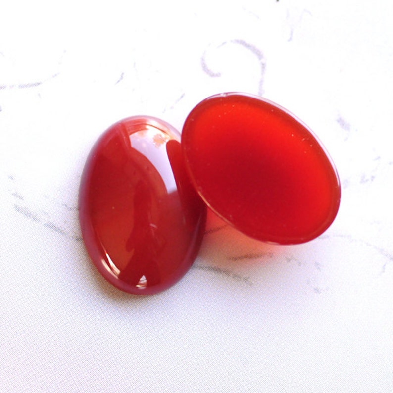 18x13mm Carnelian Natural Stone Oval Cabochons Cabs, Red Stone ...