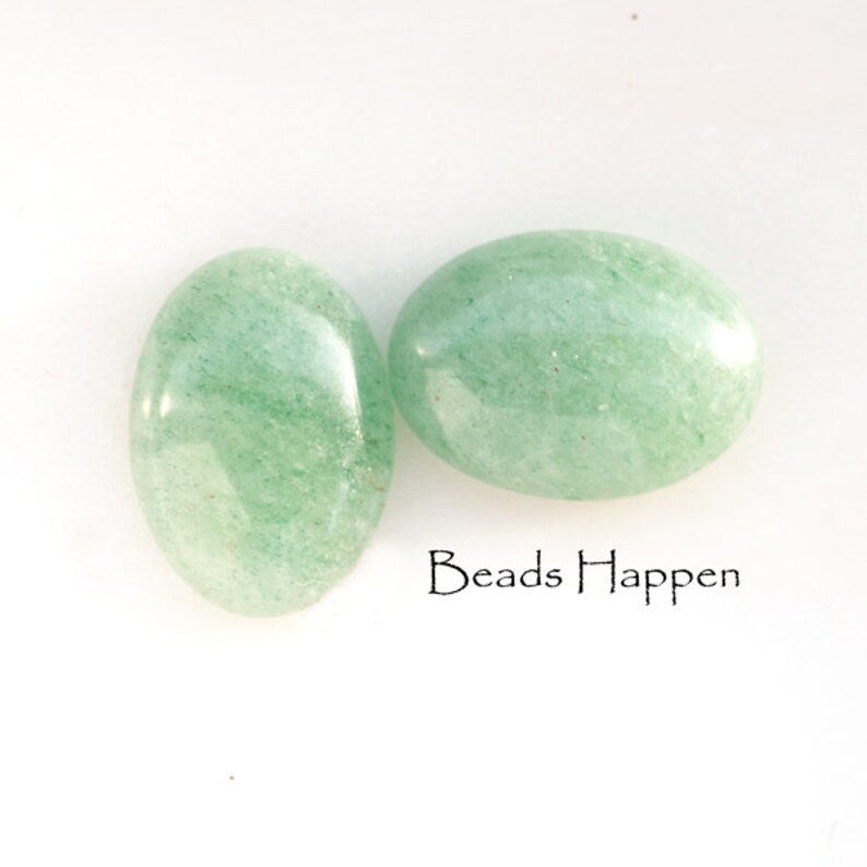 18x13mm Natural Stone Green Aventurine Cabochons, 18x13 Ovals, Smooth ...