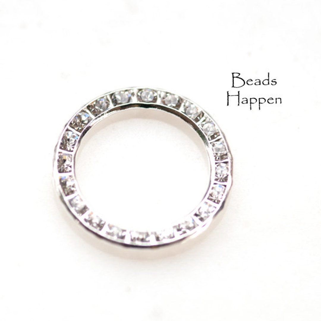 20mm (13/16") SWAROVSKI Crystal Channel Set Ring, Sterling Silver ...