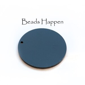 35mm Round Abalone Shell on Resin With Shimmering Pink Magenta Black ...