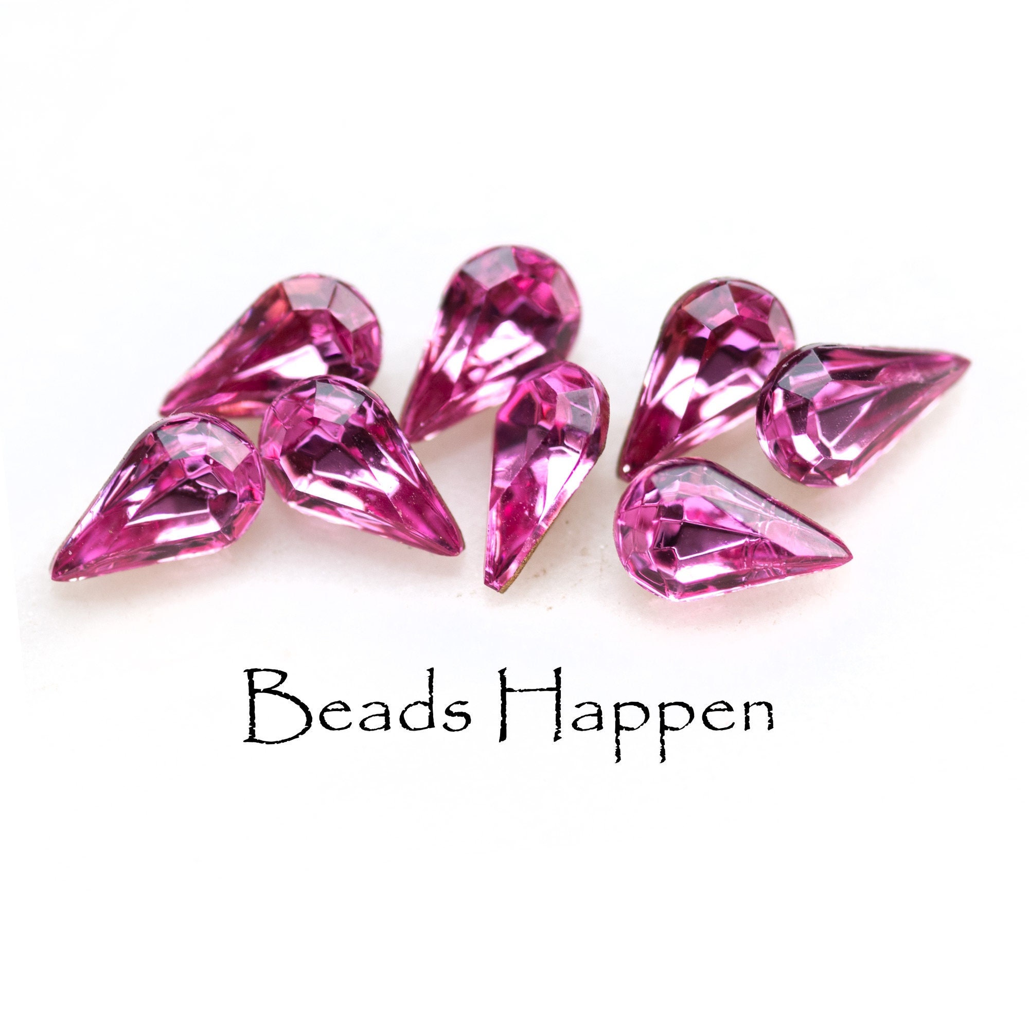 8x4.8mm SWAROVSKI Rose Pink Pears Pear Crystals, 8x4.8 Pears, Austria ...