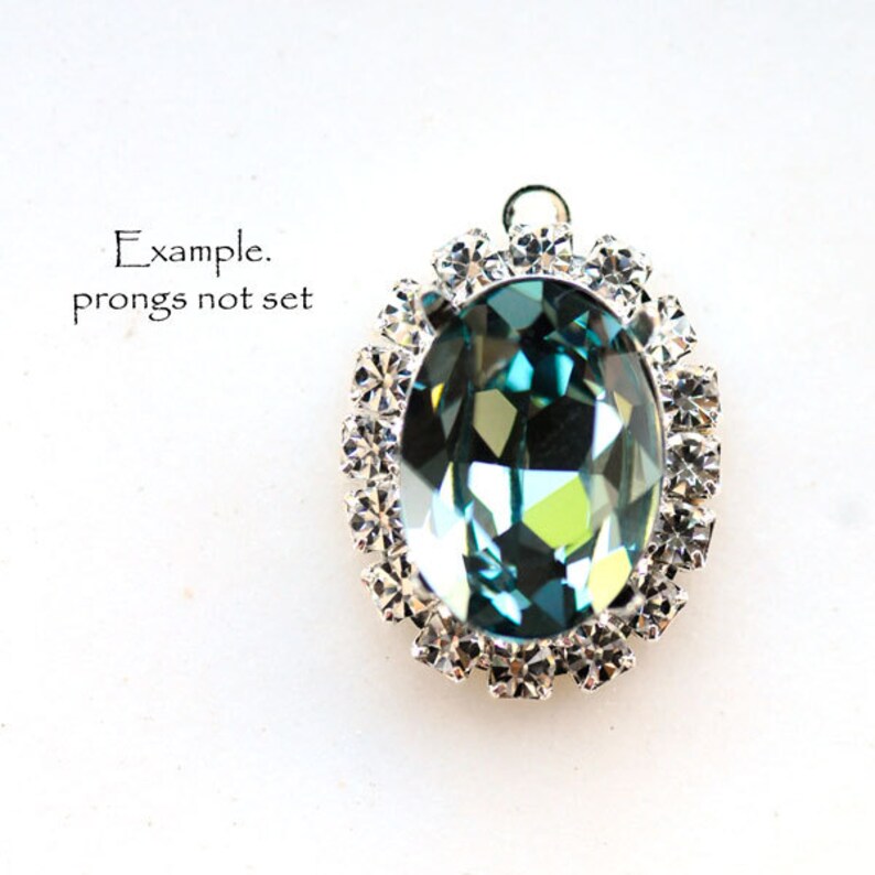 Sensational 18x13mm Oval Jewel Stone Setting Swarovski - Etsy