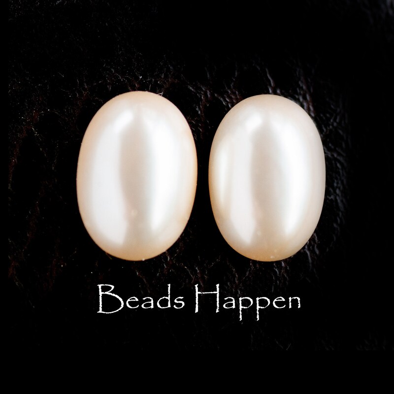 Oval Faux Pearls - Etsy