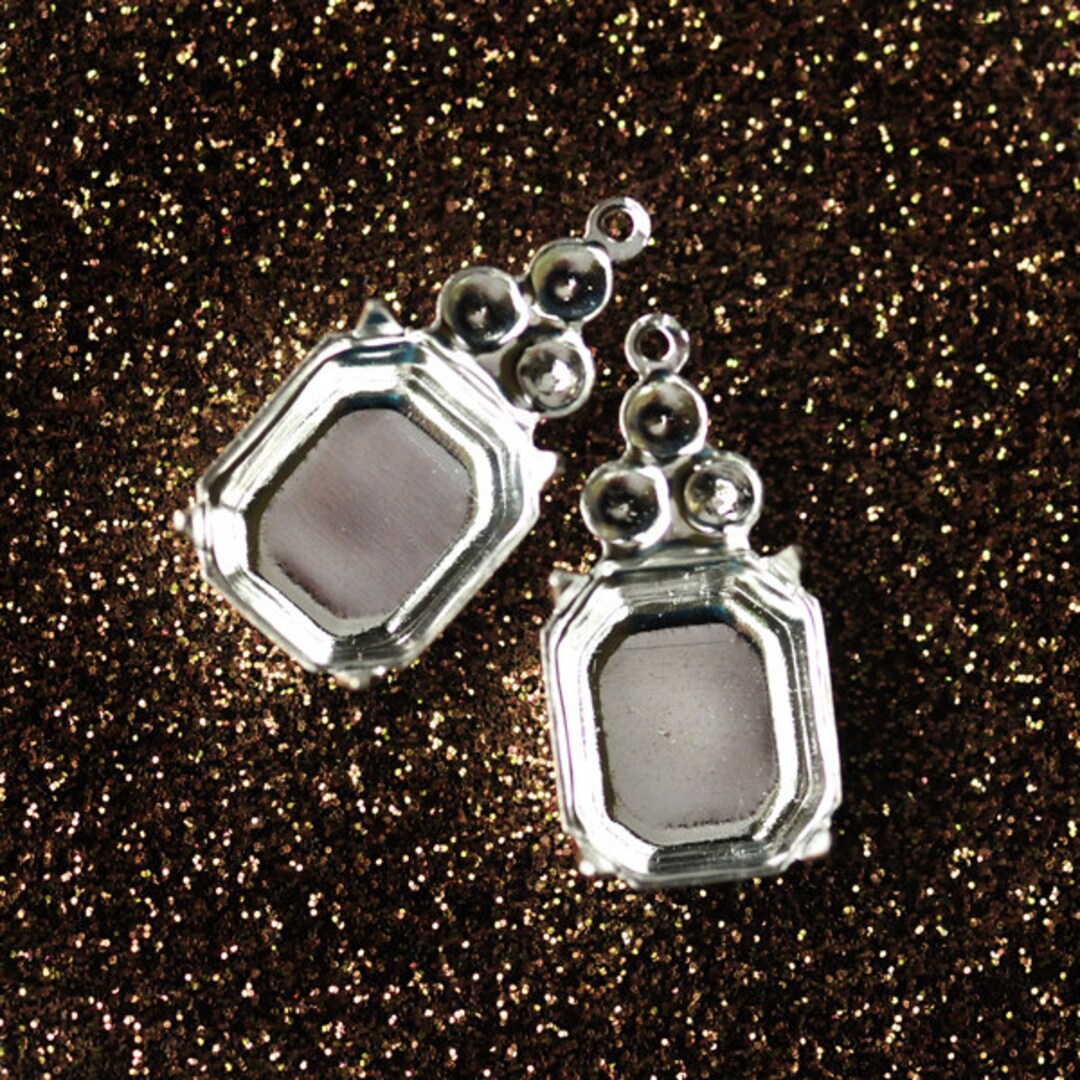 Multi Stone Setting, 12x10mm Octagon Setting, Sterling Silver Plated ...