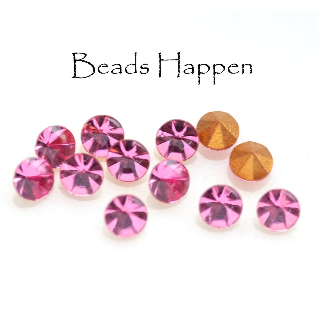 SWAROVSKI 24ss Smooth Top Chatons, Rose Pink Vintage Chatons, Article ...